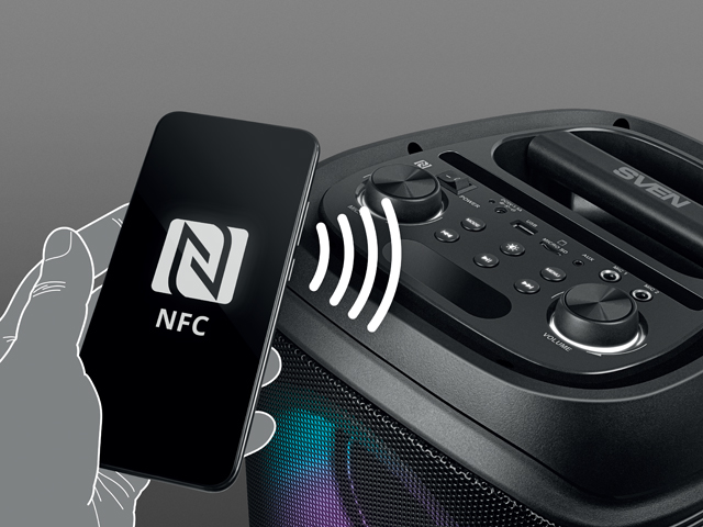 SVEN PS-800 Party speaker system with Bluetooth, karaoke and FM radio